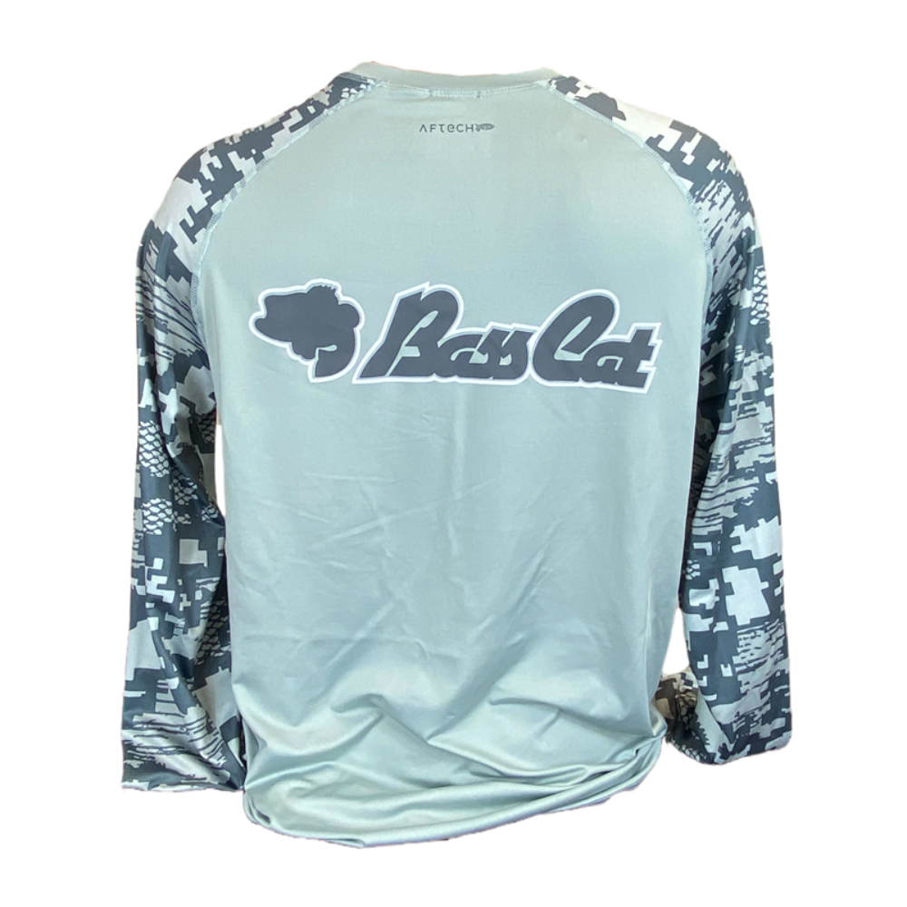 Bass Cat AFTCO Hooded Tactical Phase Long Sleeve- Grey Digi Camo – Bass ...